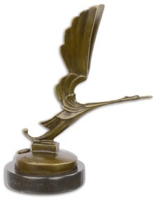 Bronzová socha soška - Čáp bílý pták - art deco