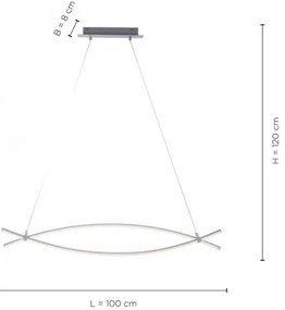 JUST LIGHT. 15382-55 - LED Lustr na lanku MAJA 2xLED/8,4W/230V chrom