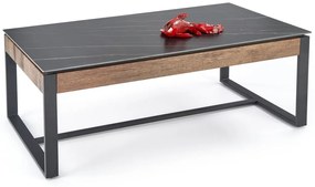 Konferenční stolek RAMONA černý mramor/ořech