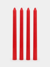Sinsay - Sada klasických stolních svíček 4 pack - burgundy