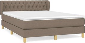 Box spring postel s matrací taupe 140x190 cm textil 3127041