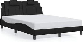 Rám postele Viana bez matrace černý 140x200 cm umělá kůže 3208096
