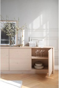 Komoda v dekoru dubu ve světle přírodní barvě 180x70x40 cm Melstone – Rowico