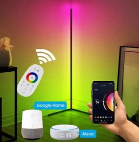 Bot Nordic chytrá rohová stojací Led lampa N2 140 cm WiFi Rgb bílá