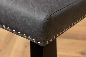 Designová židle Queen II černo-šedá ekokůže