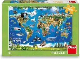 Dino Puzzle Mapa zvířat / 100 XL dílků / od 5 let