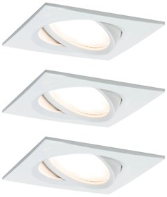 Paulmann 93678 LED Nova Plus Coin, bílá zápustná bodovka 3x6.8W 2700K stmívatelná 8,4x8.4 cm