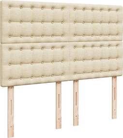 Box spring postel s matrací krémová 160x200 cm textil 3292858