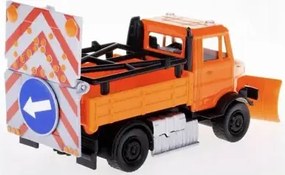 Bburago servisní vozidlo Road Security with Snow Plough and Signal Boa