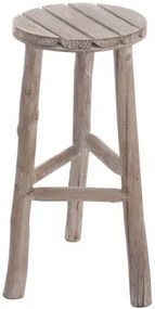 Dřevěná stolička přírodní s bílou patinou - Ø 40*53 cm