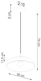 Sollux SL.1330 - Lustr na lanku GINA 1xE27/15W/230V pr. 38 cm černá