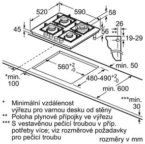 Siemens EN6B6HB90 Plynová varná deska