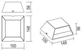 Globo 34175 - LED Venkovní nástěnné svítidlo HONNA LED/7W/230V IP54 antracit