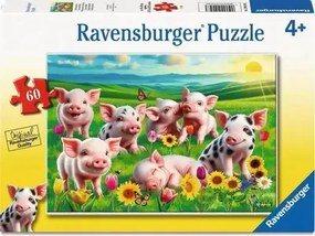 Ravensburger 120042563 Puzzle Rozkošná selátka / 60 dílků / od 4 let
