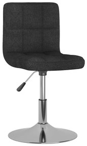 vidaXL 3087454 Marketos Swivel Dining Chairs 4 pcs Black Fabric (334215×2)