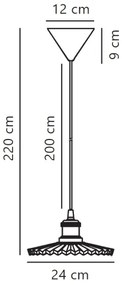 Nordlux - Lustr na lanku TORINA 1xE27/40W/230V pr. 24 cm