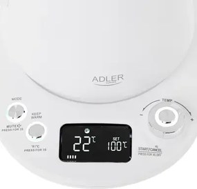 Adler AD 1349 bílá / Rychlovarná konvice / 1100 W / 1L