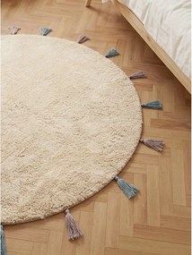 Krémový pratelný/ručně tkaný bavlněný dětský koberec ø160 cm Snuggle Sunna – Hanse Home