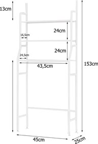 Verk Group Polička nad záchodovým prkénkem koupelnová skříňka police 3 police