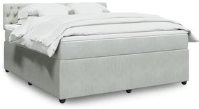 Box spring postel s matrací světle šedá 180x200 cm samet 3290112