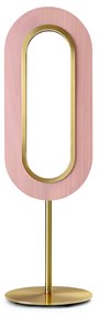 Designová LED stolní lampa Lens Oval Table  Designová LED stolní lampa Lens Oval Table Barva nohy: Zlatá, Dekor: Bledě růžový
