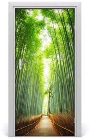 Fototapeta samolepící dveře stezka bambusy 85x205 cm