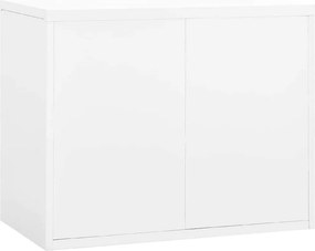 Kancelářská skříň bílá 90 x 46 x 72,5 cm ocel 336286