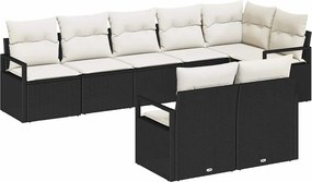 Set pohovek 8 ks Černá polyratan 3346427