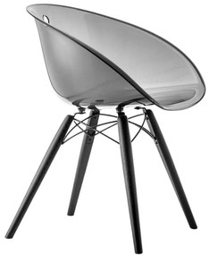 Pedrali Transparentní kouřová plastová jídelní židle Gliss 905