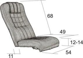 Bradop Pohupovací a polohovací křeslo Evan R37 | Provedení: DS-Dub sonoma,Látka: 169 - Diosa-169