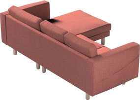 Potah na pohovku IKEA Norsborg 3-místná se šezlongem barva hnědá látka pletený vzor