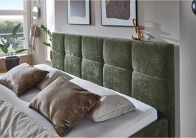Khaki čalouněná dvoulůžková postel bez roštu 180x200 cm Nova – Meise Möbel