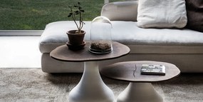 konferenční stolek Rio bílá/ořech, Cattelan Italia - Výška 35 cm - Výška 42 cm - Výška 50 cm