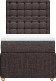 Box spring postel s matrací tmavě hnědá 80x200 cm textil 3294200