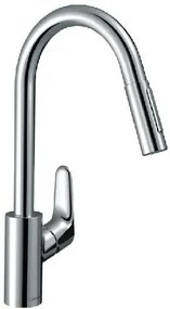 Hansgrohe Focus M41 - Dřezová baterie M4116-H240 s výsuvnou sprškou, sBOX, chrom 73880000