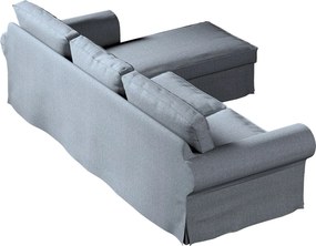 Potah na pohovku IKEA Ektorp 2-místná s lenoškou barva šedá látka pletený vzor