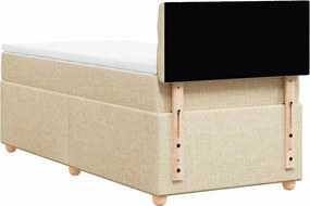Box spring postel s matrací krémová 80 x 200 cm textil 3286519