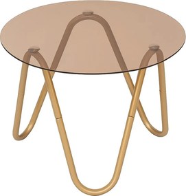 Kulatý odkládací stolek se skleněnou deskou ø 50 cm Ventana Round – Leitmotiv
