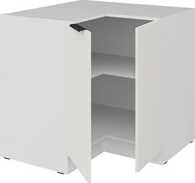 ARIA wh | dolní skříňka 90x90 DN 2F rohová s policí | 90x90 cm | bílá
