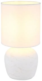 Globo 21739W - Stolní lampa MARBLE 1xE14/40W/230V bílá