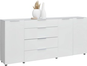 XXXLutz ŠIROKÁ KOMODA, vysoce lesklá bílá, 226,4/99,3/40 cm Voleo - Široké komody - 000554000107