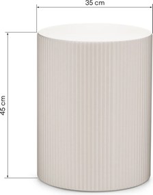 Odkládací stolek Ermanno 35 cm šedý/béžový
