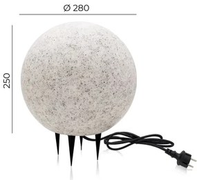 Venkovní dekorační svítidlo GARDEN BALL 1xE27/40W/230V IP65 pr. 28 cm