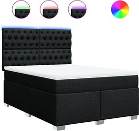 Box spring postel s matrací černá 140 x 190 cm textil 3292792