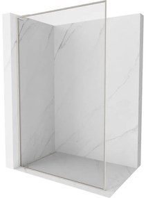 Mexen, Mexen Kioto-F L sprchová stěna s rámem 100 x 202 cm, průhledná 8 mm, matný nikl - 800-100-174-97-00