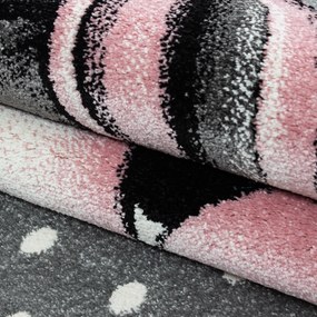 Ayyildiz Dětský kusový koberec KIDS 0590, kulatý, Růžová Rozměr koberce: 160 cm KRUH