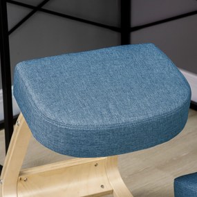 Vinsetto Ergonomická Kolenní Židle z Březového Dřeva, Křeslo pro Udržení Správného Držení Těla s Paměťovou Pěnou a Polyesterovým Polštářem pro Domov …