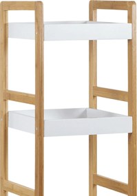 Regál, masiv, bílá, DR-013-5