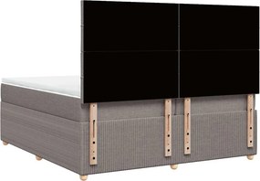 Box spring postel s matrací taupe 200x200 cm textil 3292167