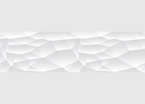 Samolepící bordura na zeď 3D Bílý Abstrakt | 5 m x 13.8 cm | DWB8233